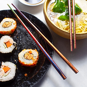 Baltique® Marrakesh Collection Reusable Chopsticks, Set of 4 Pairs, Non-Slip, 9-7/8" Long