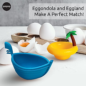 NEW!!! Eggondola Egg Poacher by OTOTO - Poached Egg Silicone Egg Cooker - Gondola Egg Silicone Poacher for Cooking Eggs - Kitchen Egg Cooker, Perfect Egg Maker - Egg Design Maker, Egg Kitchen Gadgets