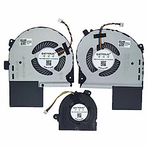 QUETTERLEE Replacement New Laptop CPU+GPU+Small Cooling Fan for ASUS ROG Strix GL703GS GL703GM GL703 S7B GL703GS-DS74 GL703GM-DS74 GL703GM-NS73 Series FK0A + FK08 + FK09 DC12V Fan