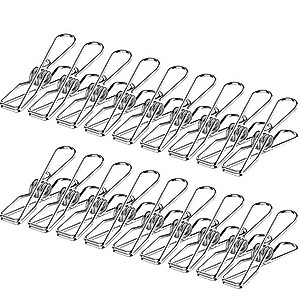 CARDALLTRY Clothes Pins Utility Clips Hooks Clothespin Clothesline Clip for Home Laundry Office Outdoor Indoor Drying Cord Kitchen Tools Fastener (40 Pack)