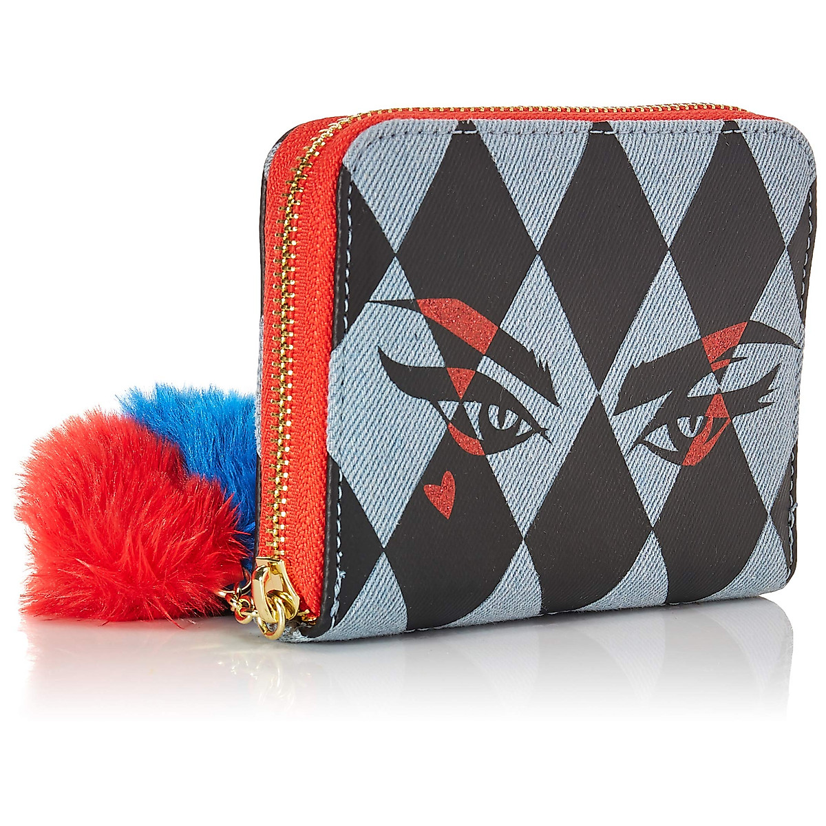 Loungefly x Birds of Prey Harley Quinn Eyes Zip-Around Wallet, Multi, Adults and children 14+