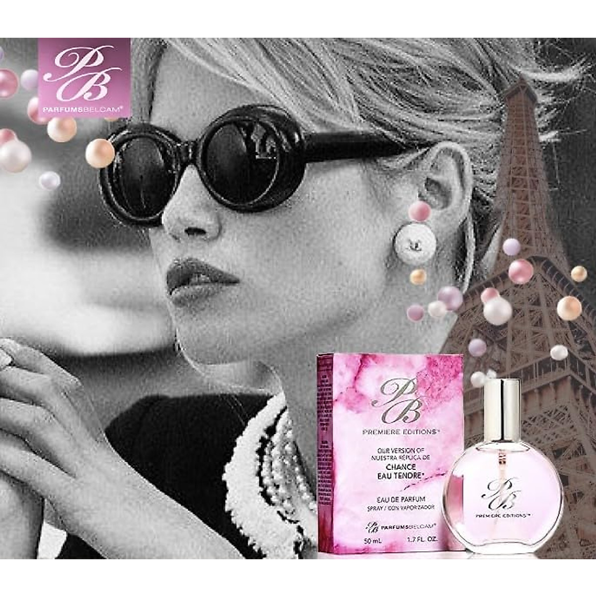 PB ParfumsBelcam Eau Tendre, Eau De Parfum Spray- Our Version of a Couture Designer 1.7 Fl Oz