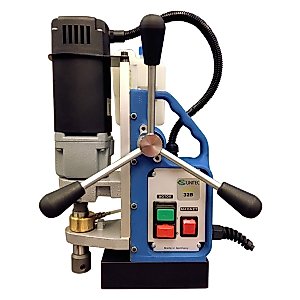 CS Unitec | 32B Portable Magnetic Drill Press | 900W 1-speed Benchtop Power Drill Machine w/up to 1-1/2" Diameter, 7-1/2" Depth of Cut