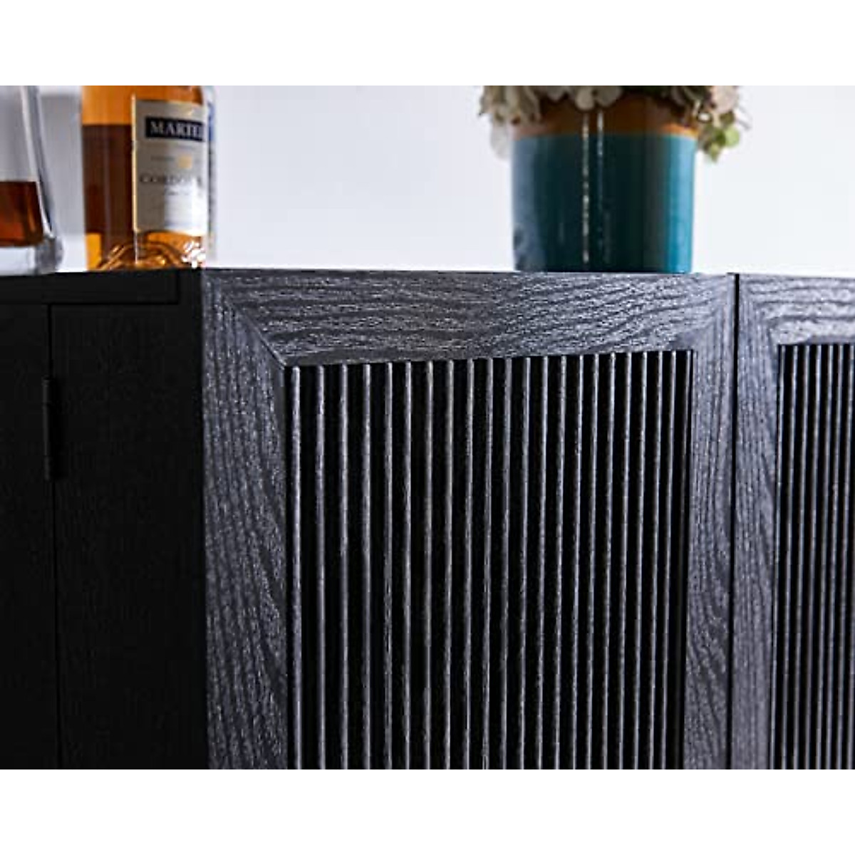 Home Source Jill Zarin Folding Wine Cabinet Black