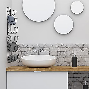 DecoBros Wall Mount Multi-Purpose Towel/Wine/Hat Rack, Bronze