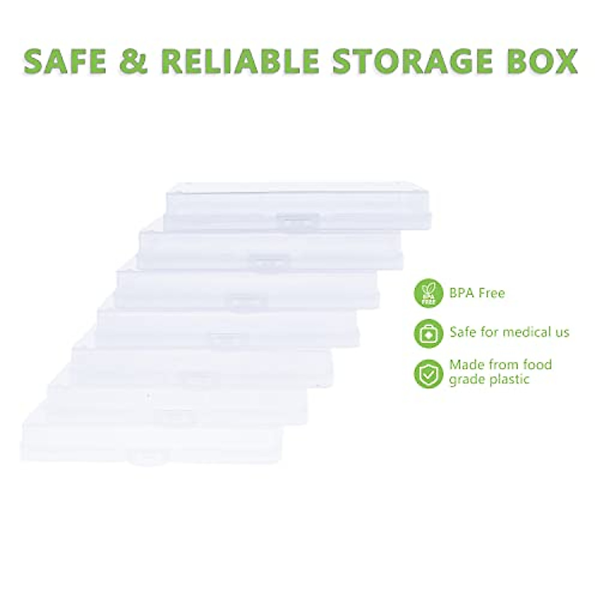 IDekooror Photo Case 5" x 7" Photo Box Storage and Craft Keeper - 7 Inner Photo Keeper Photo Organizer Cases Photos Storage Containers Box for Photos (Clear)