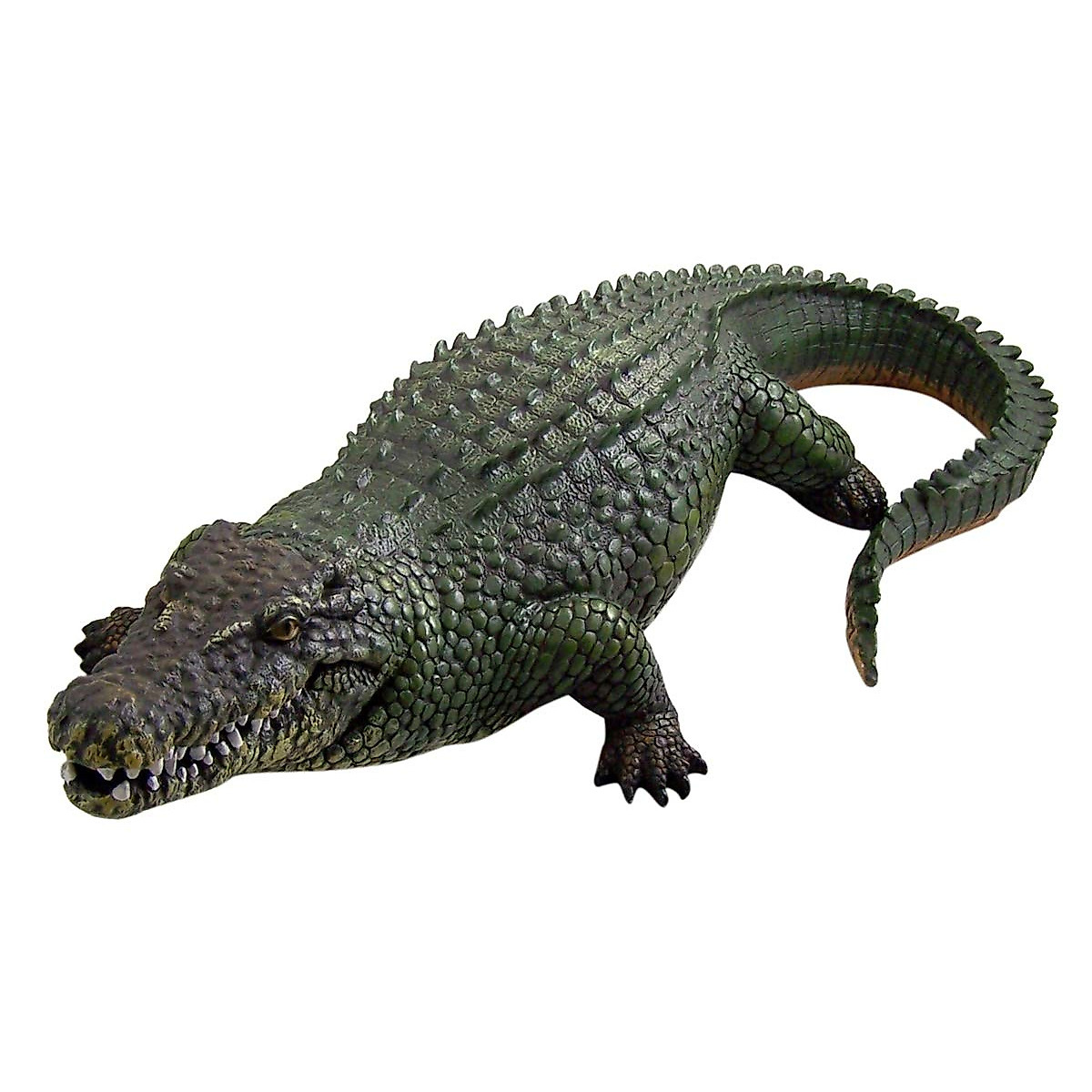 Wowser Realistic Painted Cast Resin Alligator Statue, 20 1/2 Inch