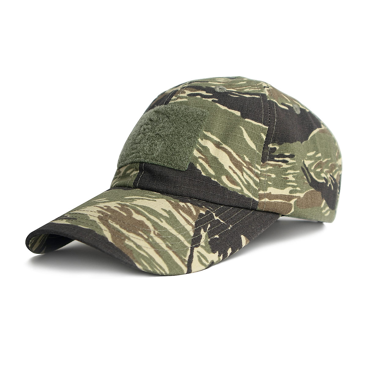 Black Gunpowder Tactical Camo Baseball Cap Tactical Operator Collection Patch Hunting Outdoor Activities (Tiger Stripe)