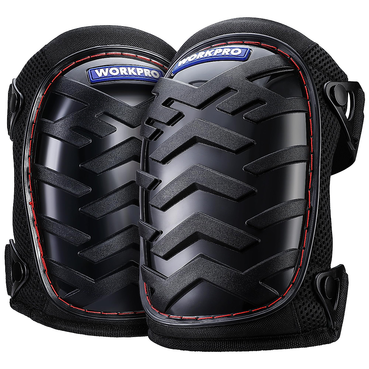 WORKPRO Knee Pads for Construction - Safety Kneepads with Ergonomic Gel Cushion and Foam Padding, Adjustable Buckle Straps and Durable Buttons, Ideal for Work Flooring Gardening