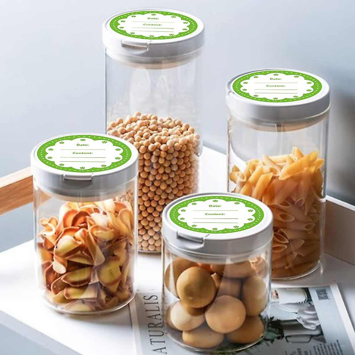 Canning Labels for Jars to Write On,Christmas Homemade with Love Stickers Food Storage Tags Container Christmas Decoration for Mason Jar,Bakery,Crafts,Organizing,2 Inch Stickers 500 Pcs Per Roll