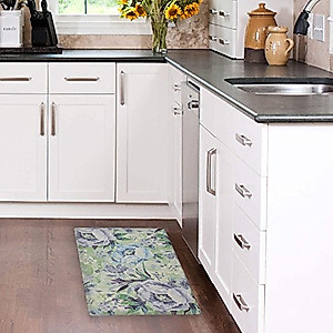 Laura Ashley Anti-Fatigue Comfort 20"x32" Kitchen Mat, Francesca