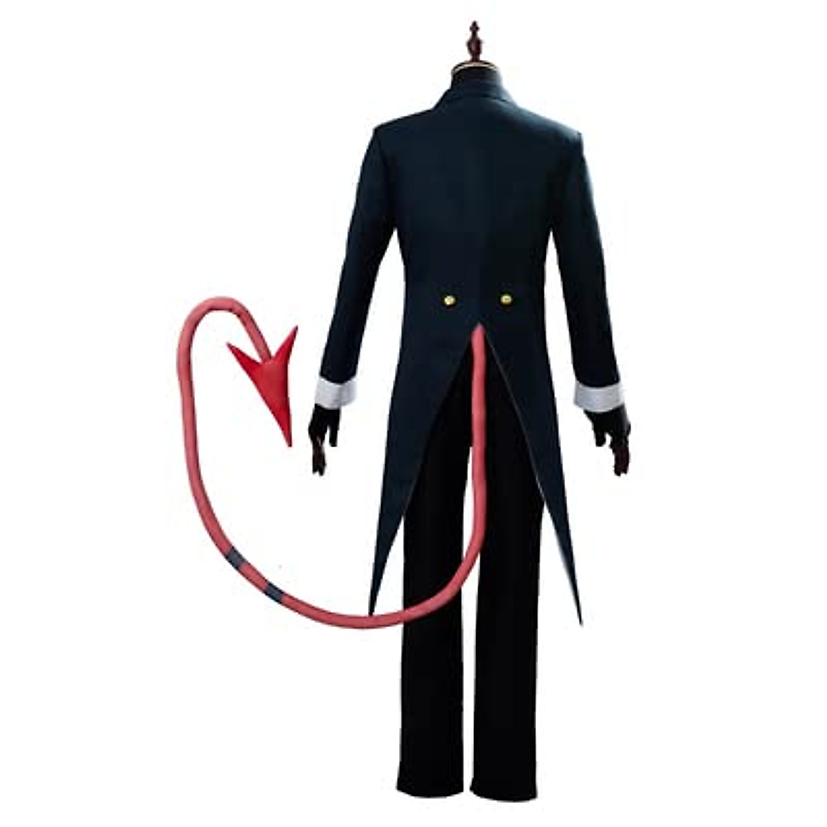 Ynscos Moxxie Cosplay Costume Tail Uniform Suit Halloween Carnival Party Costume Men Women Custom (S, Female)