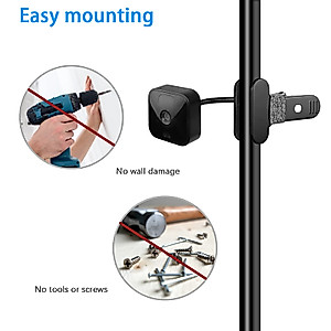 Adjustable Mount for Blink Outdoor 4, Blink XT2, Blink XT and Blink Mini Camera,Heavy Duty Gooseneck Clamp Mount for Mounting Blink Camera Without Drilling(Black, 2 Pack)
