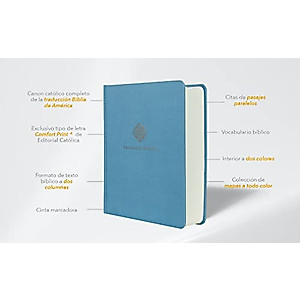 Biblia Católica, Edición para Notas, Tapa dura/tela, Azul, Comfort Print (Spanish Edition)