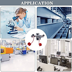 Lunarlipes Faucet Mounted Eyewash Station with Cover, Reliable First AID Emergency Eye Wash Unit for Sink Attachment, for Lab, Factory, Industry Site, Office and Home, Equipped with 4 Adapters