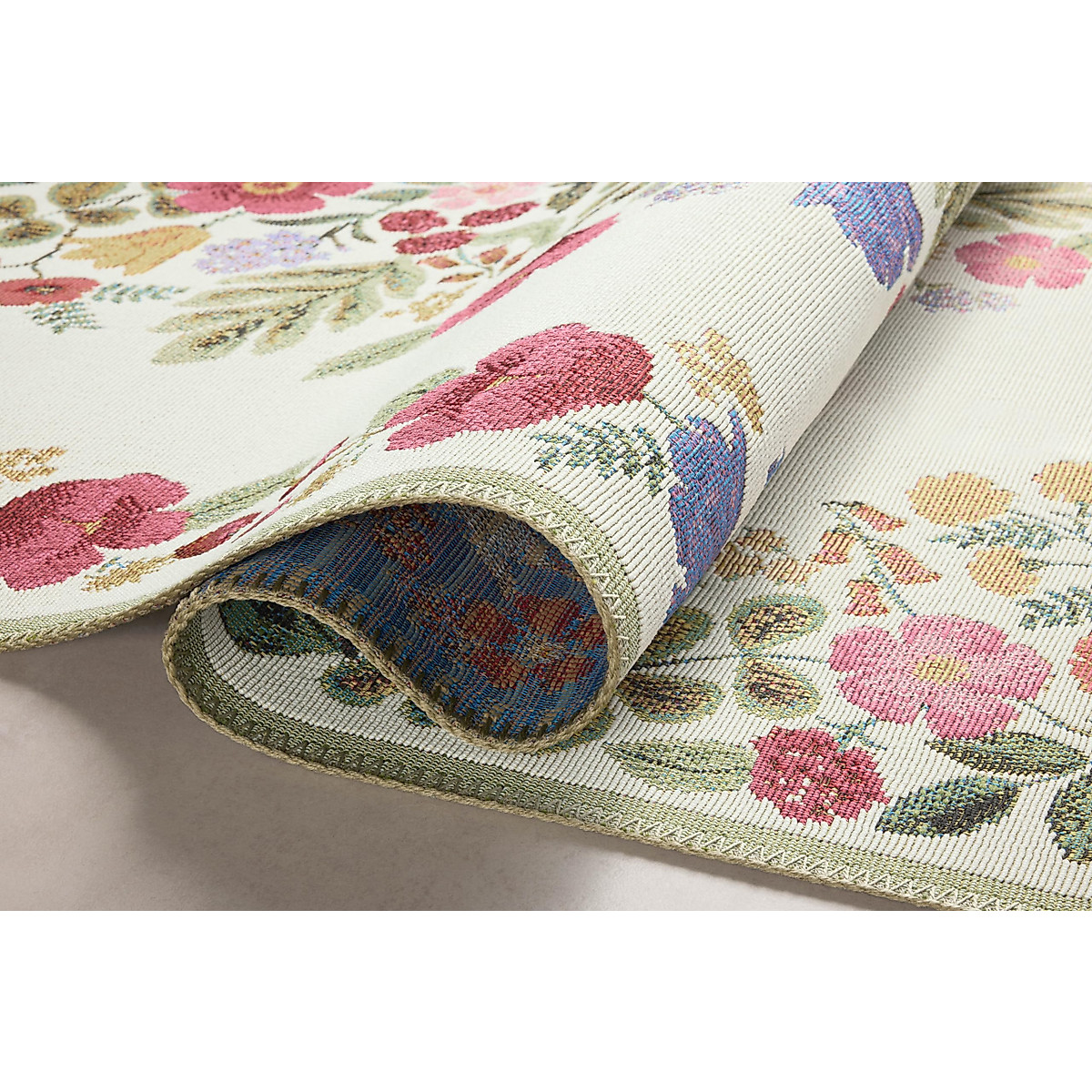 Loloi Rifle Paper Co. x Perennial Cream 6'-7" x 9'-4" Area Rug