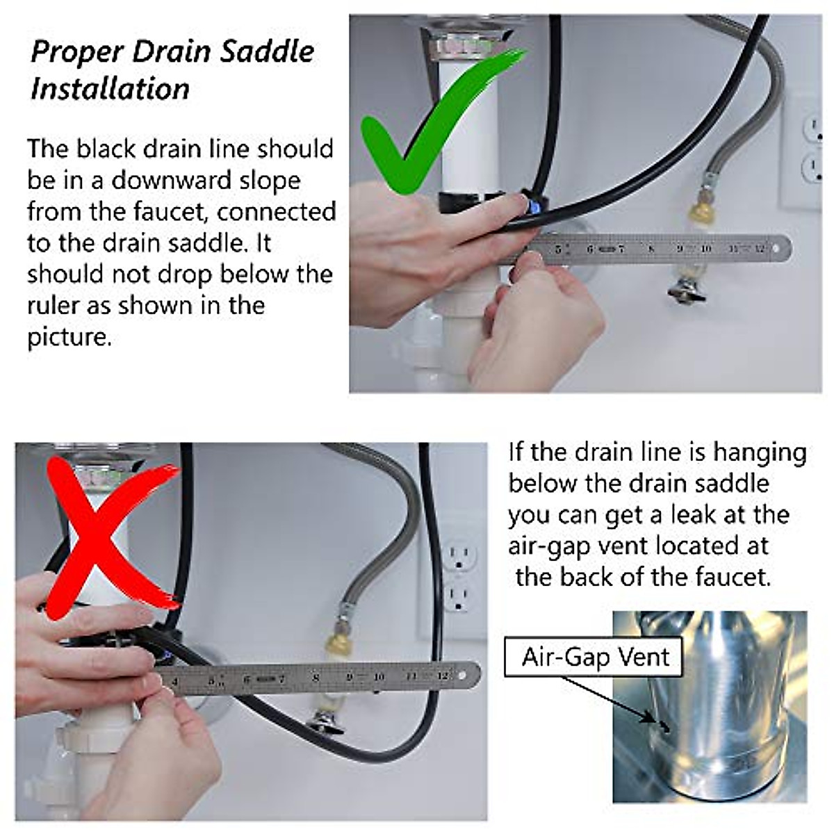 Watts Premier WP116093 Top Mount Air-Gap Faucet for Water Filtration Systems, Monitored, Brushed Nickel