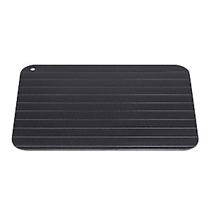 Defrosting Tray for Frozen Meat, 9.06x6.5x0.08inch Metal Aluminum Fast Safe Food Meat Defrosting Thawing Tray Plate