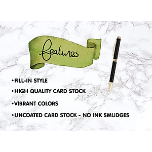 All Ewired Up 50 Baby Shower Predictions and Advice Cards, Greenery Baby Shower Games and Activities (50)