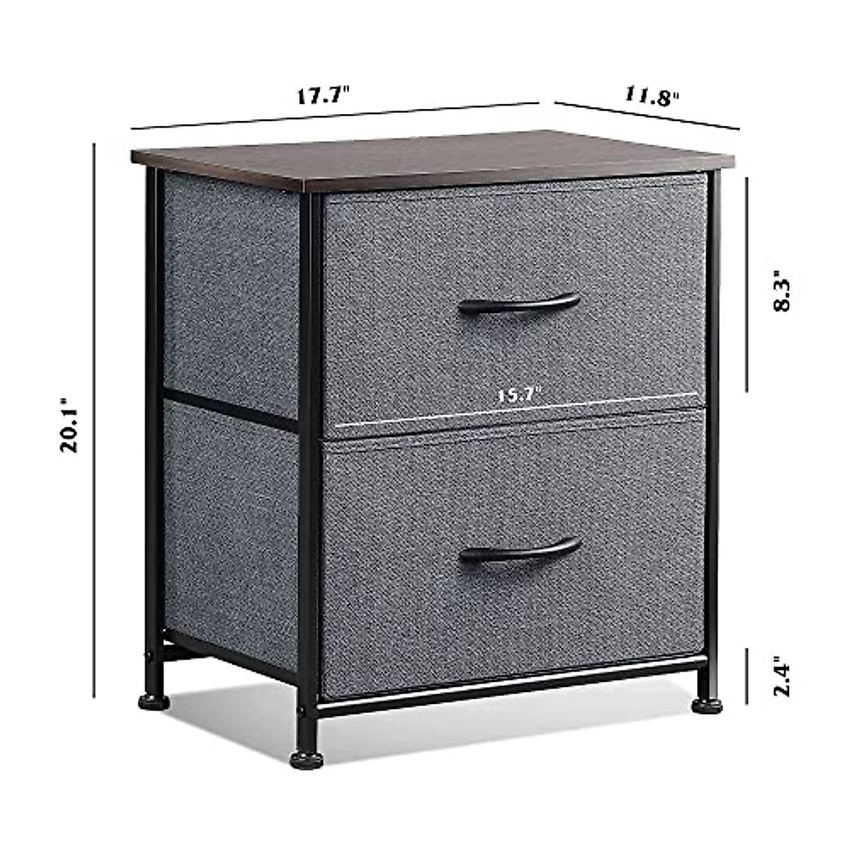 WLIVE 2 Drawer Nigjtstand, 5 Drawer Dresser and 8 Drawer Dresser Set, Storage Tower, Organizer Unit for Bedroom, Hallway, Entryway, Closets