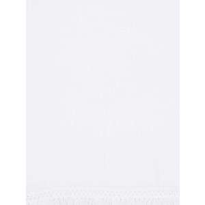 DUPATTA BAZAAR Woman's White Chiffon Dupatta with lace on border.