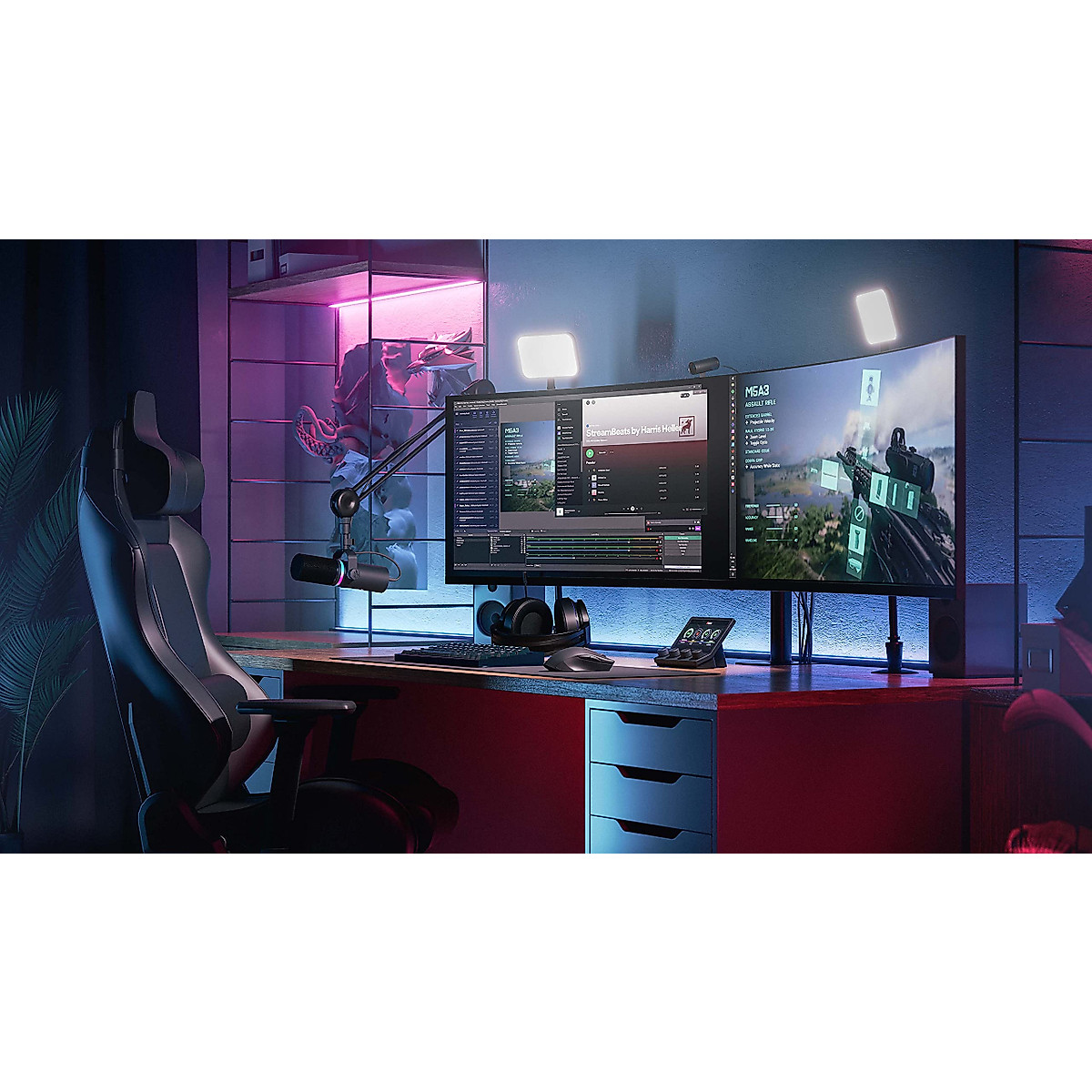 BEACN Mix USB C Audio Controller | Windows and MacOS Audio Mixer for Gaming or Work| 4-Channel Audio Control with 5" Full-Color Display & Precision Knobs | Drag-and-Drop Customization (Dark)