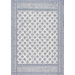 nuLOOM Jardine De Millefleurs Indoor/Outdoor Area Rug, 6' x 9', Blue