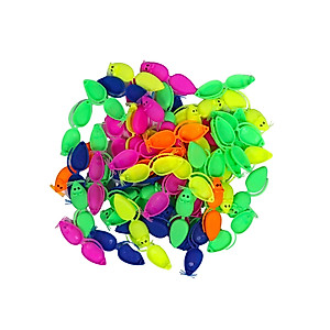 Mice Themed Plastic Keepsake Box for Baby Teeth - Fun and Easy Tooth Fairy Treasure – Teeth Storage Holder, Baby First Lost Tooth Saver – Dental Office Giveaways Pack of 100 Assorted Mice Boxes