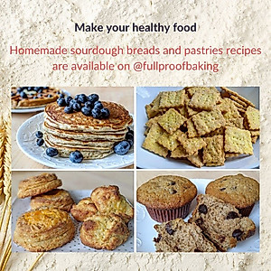 Full Proof Baking Sourdough Starter Kit | 1/2 Hour Guide Video (link) | Two 10oz Glass Smart Jars w/Thermometers, Rulers, Feeding Ratios | Digital Scale | Spatula and Scoop, (Starter Not Included)