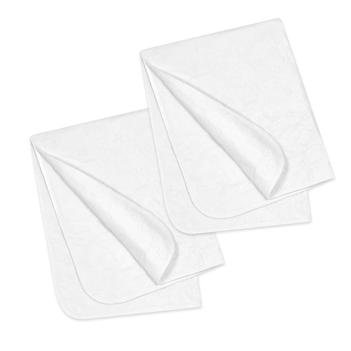 Gerber, Baby Boys and Girls Newborn Infant Baby Toddler Nursery Waterproof Barrier Bedding Crib Protector Pad, 18”x 7”, White, 2 Pack