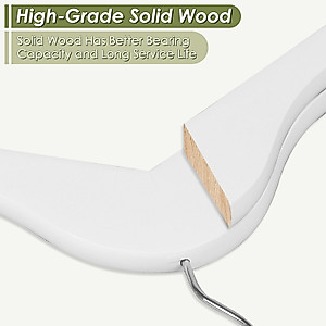 Bride Hanger, 2 Pack Wedding Hanger Bridal Hanger Bride Groom Hanger Personalized Name Tags, Dark Wood and White Wood Bridal Dress Hanger, Ideal Keepsake for Wedding Day Photos and Gift (Pink&White)