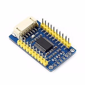 Coolwell Waveshare MCP23017 IO Expansion Board I2C Interface Expands 16 I/O Pins Stack to 8 pcs for Raspberry Pi Raspberry Pi 4B+ 4B 3B+ 3B 2B+ Zero W WH 2 W Micro:bit Ardui STM32