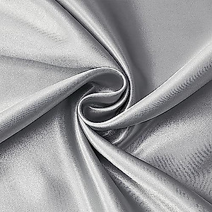 LXMGED Satin Silk Pillowcases for Skin and Hair,Set of 2 Satin Pillow Cases for Women with Envelope Closure,Soft Breathable Smooth Cooling Silk Pillow Covers for Gifts，Silver Grey，Standard (20" x 26")
