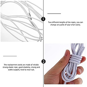 Housoutil Reclining Salon Chair 4pcs Chair Universal Replacement Lace Kit Gravity Chair Replacement Cords Bungee Ropes Recliner Chair Repair Tool for Lounge Chair Chair Recliner