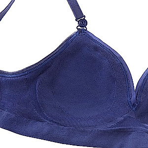 Hanes Women's Wireless T-Shirt, Comfy Support Lightweight Lounge Bra, Convertible Straps, White Heather, X-Large