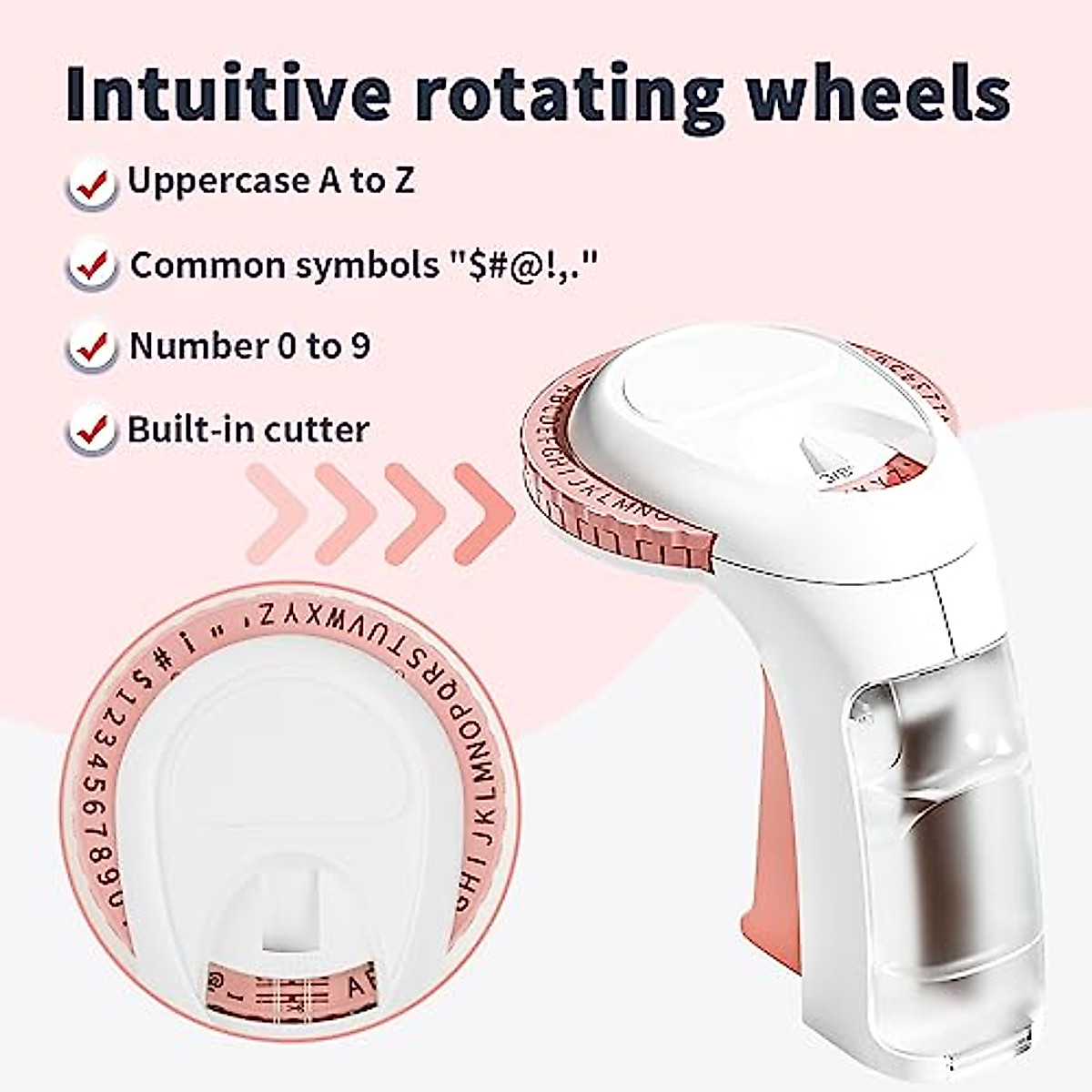 Vixic Embossing Label Maker Machine, Omega S Portable Handheld Embossed Label Maker Writer, Mini Embosser Label Maker with 3 Rolls Embossing Label Tapes for Home Office Organization