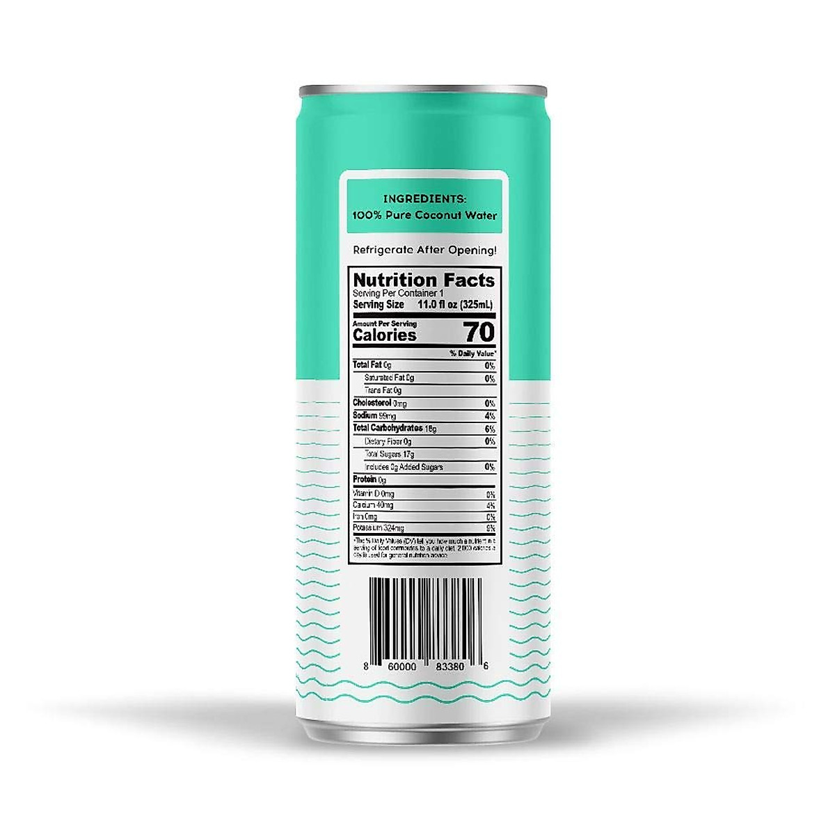 100 Coconuts Pure Coconut-100% Pure Coconut Water - Low Calorie All-Natural Drink with Electrolytes - Naturally Sweet, no preservatives - Non-GMO, 11 fl oz, Pack of 12 (Pure Coconut Water)