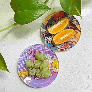 Benelic Kiki's Delivery Service Yummy Mini Round Appetizer Glass Plate 4.33" x 4.33" (Slppp..)