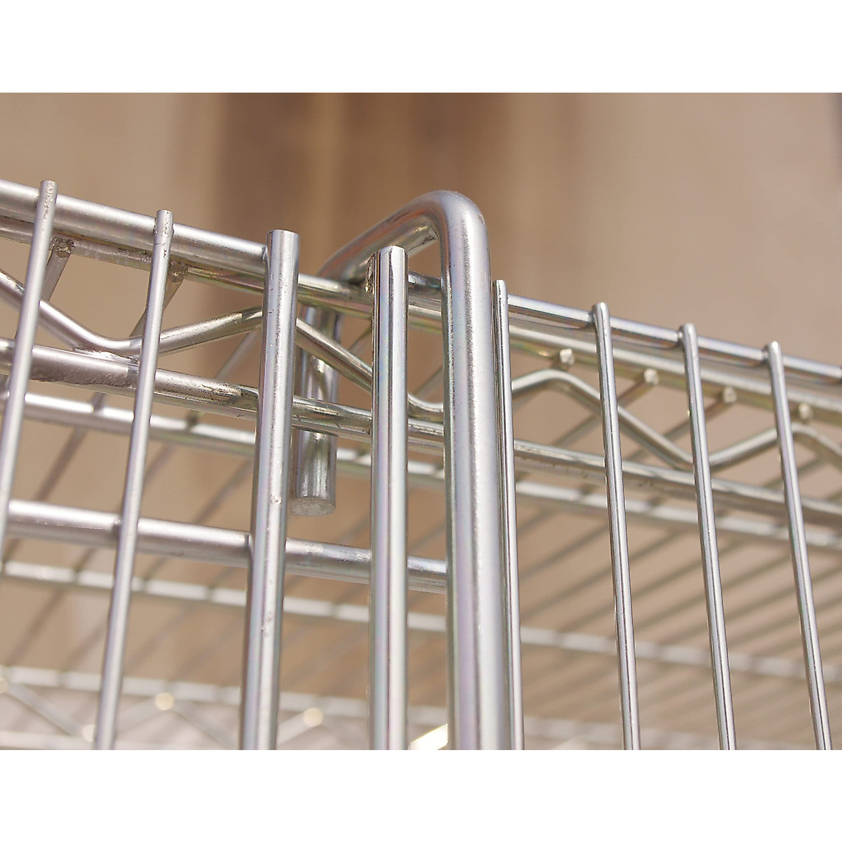 HIGOOD Wire Security Cart with Adjustable Shelves, Heavy Duty Rolling carts,1,000 lb Load Capacity, 52 inx27 inx69 in