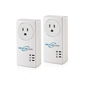 NexusLink Powerline G.hn Powerline Adapter | Pass-Through Outlet | 1200Mbps | 2-Unit Kit | (GPL-1200PT-KIT)