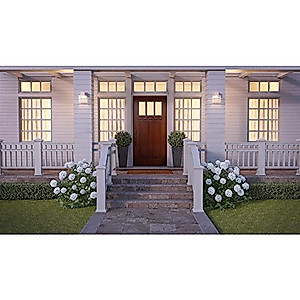 Home Decorators Collection Essex Brushed Nickel Outdoor LED Powered Wall Lantern