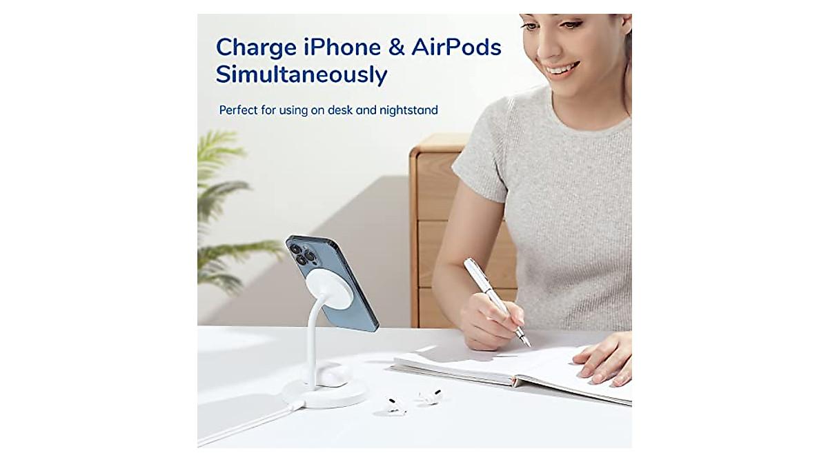 Syncwire 2-in-1 MagSafe Wireless Charger Stand for iPhone