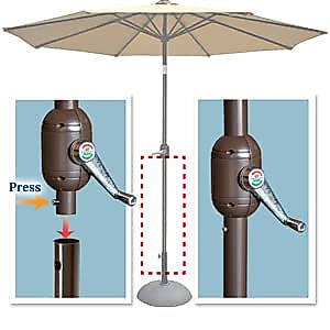 YardGrow Patio Umbrella Pole Replacement Umbrella Lower Pole Replacement, No Bullet Buckle (33.5''L x 1.5''Dia)