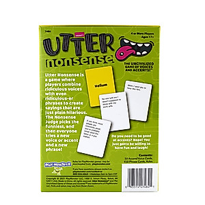Utter Nonsense Naughty Edition - The Crazy Board Game of Voices and Accents - Adult Version - Mature Content - 17+