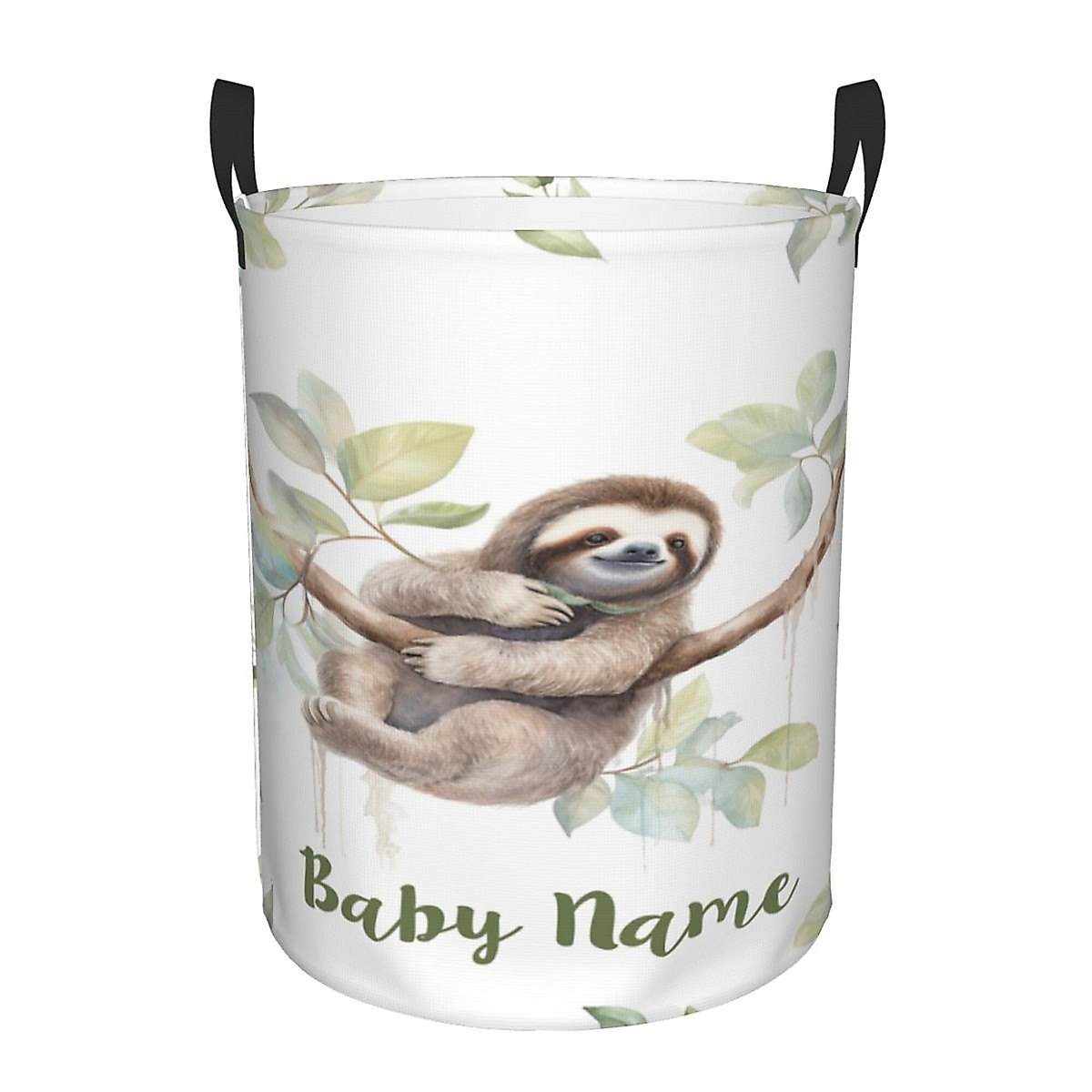 Custom Storage Basket for Girls and Boys Sloth Baby Laundry Basket Collapsible Laundry Hamper with Name Baby Gift Baskets Orgnizer Bins for Nursery Laundry Hamper Baby Nursery Hamper