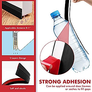 1PCS Door Draft Stopper,Door Sweep for Exterior & Interior Doors,Door Bottom Seal Dust and Noise Insulation Weather Stripping Draft Guard Insulator