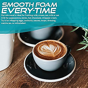 BUBS Naturals Mix Wand - MCT Oil Powder, Handheld Milk Frother - Lattes, Coffee, Cappuccino, Frappes, Hot Chocolate Blender - Portable