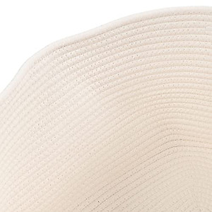 Cotton Rope Storage Basket, Woven Lightweight Rope Basket Large Capacity Flexible with Handle for Laundry (Type C)