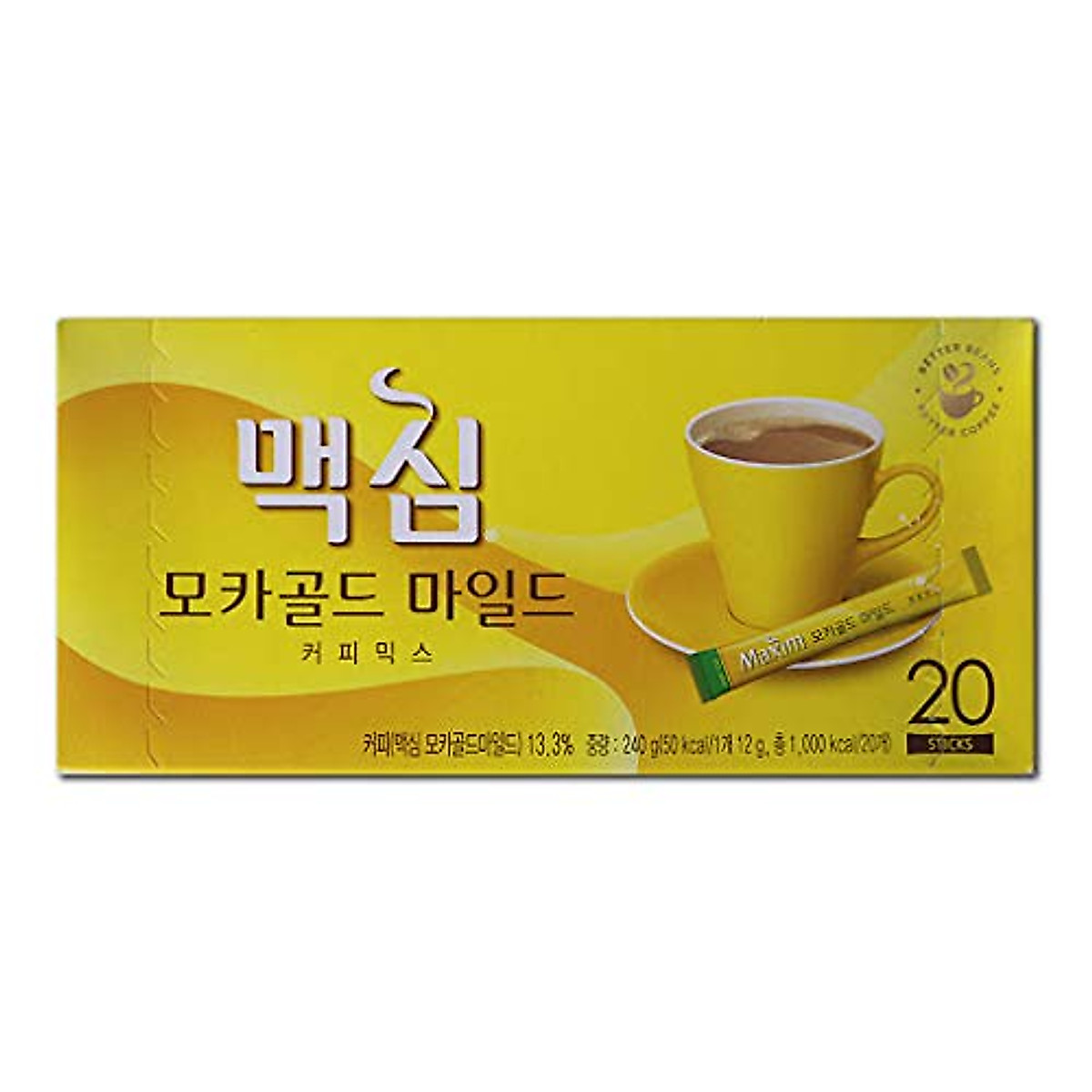 Maxim Mocha Gold Korean Instant Coffee 20 Sticks