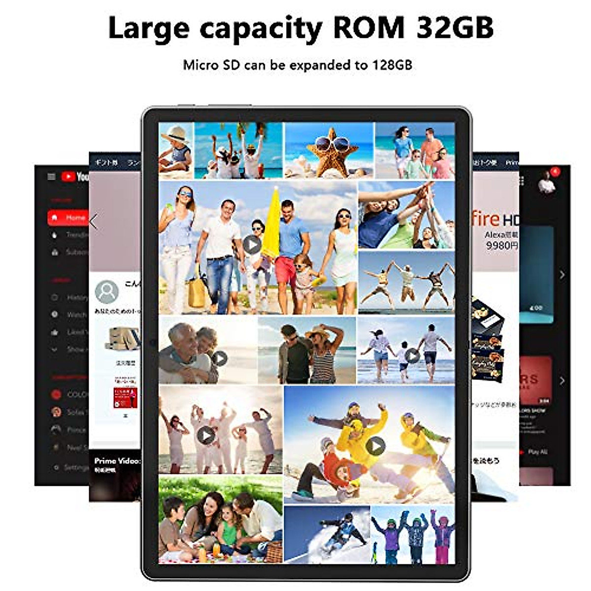 ZONKO Tablet 10.1 Inch Android Tablet with 2GB RAM+32GB ROM+128GB Expandable Storage, Dual Sim Card Slot for 3G Phone Call, Support WiFi, Bluetooth, GPS(Black)